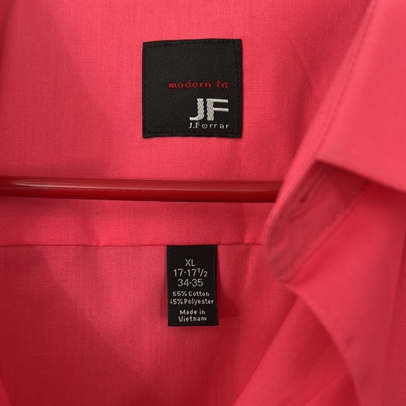jf j.ferrar | Shirts | Jf Jferrar Modern Fit Hot Pink Dress Shirt Size ...